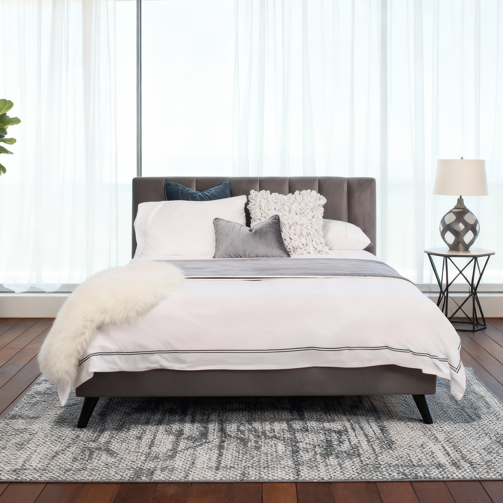 Buy Jasmine Velvet Bed with FREE Mattress Online Perth – Furniture Barn